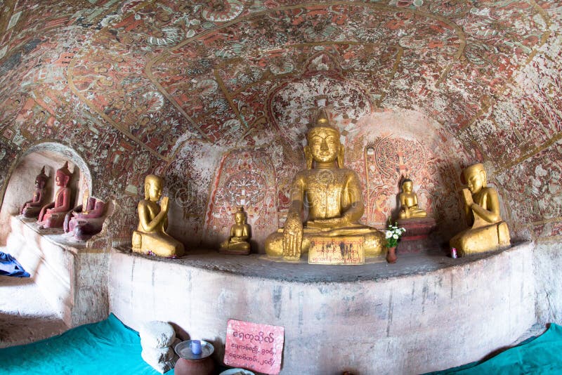 Pho Win Taung Caves stock image. Image of pagoda, history - 68912941