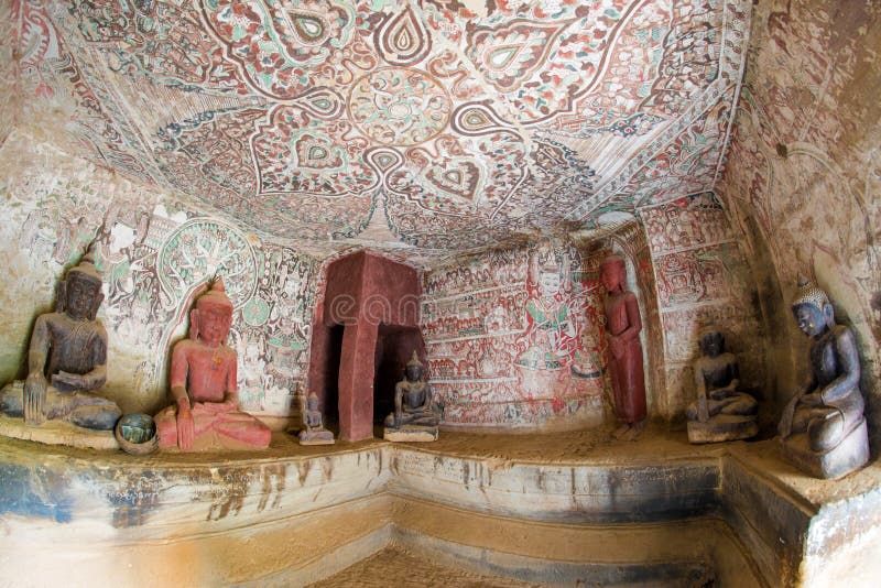 Pho Win Taung Caves stock photo. Image of cave, ruins - 73370604