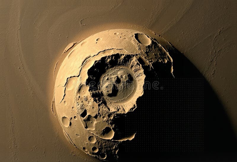 Phobos Code Crater a Matrix Code Depiction of a Crater on Phobo Stock ...