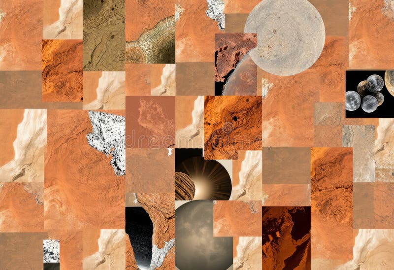 Phobos Collage Surface a Digital Collage of Phobos Surface Wit Stock ...