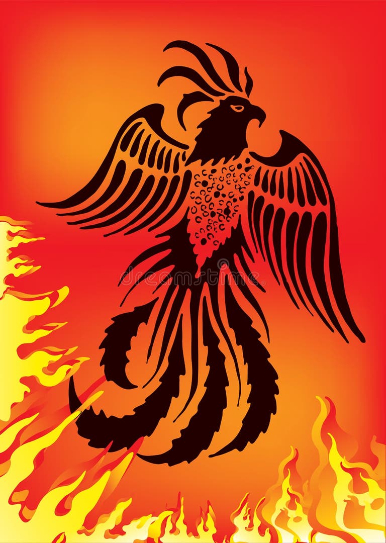 Flaming Phoenix Stock Illustrations – 1,577 Flaming Phoenix Stock ...