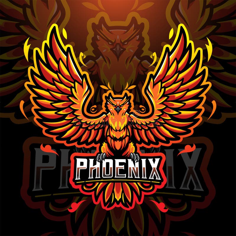 Phoenix Esport Mascot Logo Design Stock Vector - Illustration of team ...