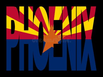 Phoenix with Arizona flag stock vector. Illustration of text - 4649384