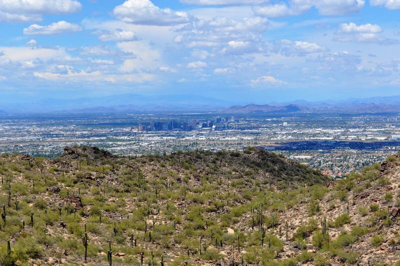 Phoenix Arizona sky line stock image. Image of desert - 92623923