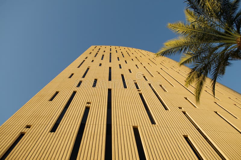 Phoenix Az Architecture Landmark Stock Photo - Image of building, palm ...