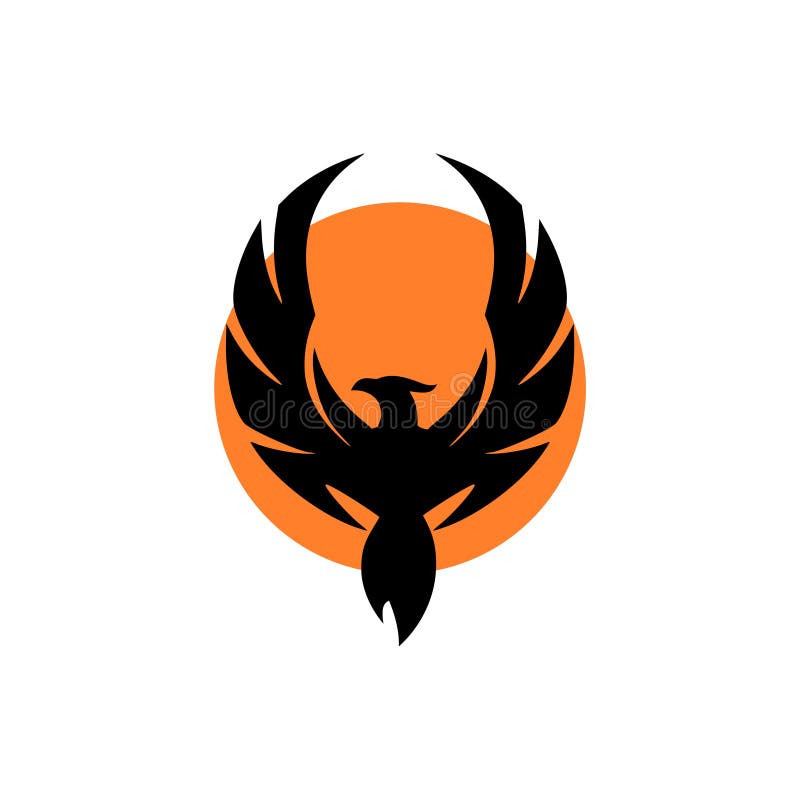 Phoenix Bird Fire Logo Icon, Simple Symbol Isolated on White Background ...