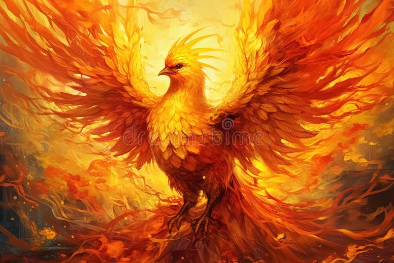 Phoenix bird. stock illustration. Illustration of generative - 290688243