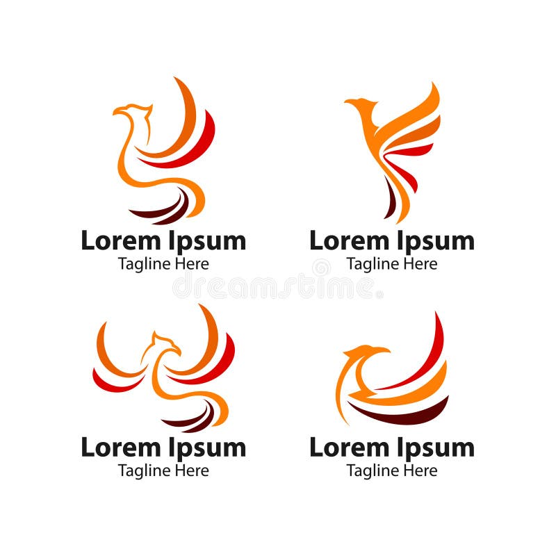 Phoenix bird logo concept stock vector. Illustration of luxury - 152541639