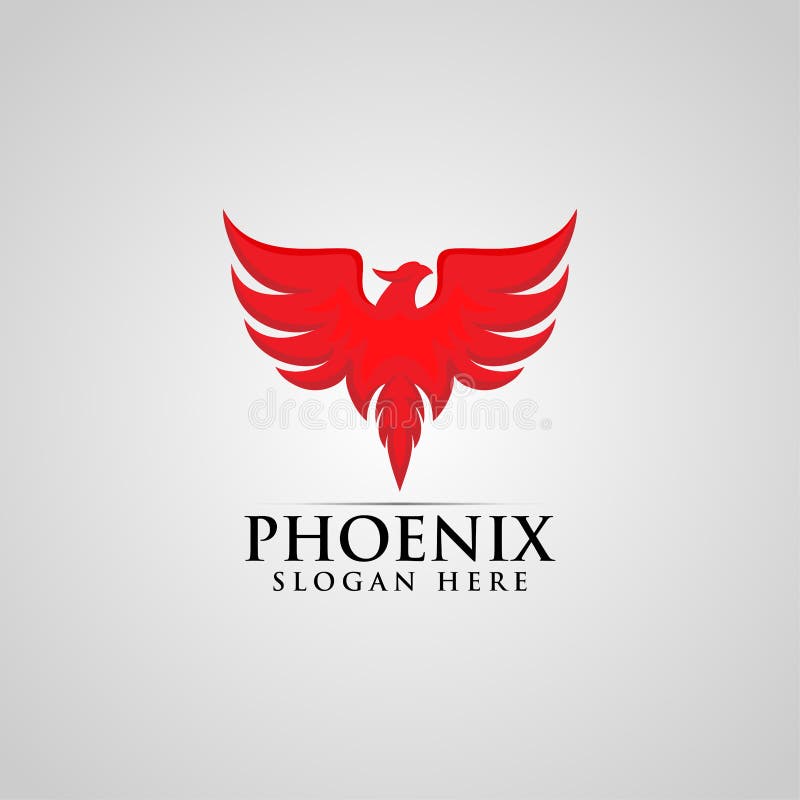 Phoenix Bird Logo Design Template Vector Illustration Stock Vector ...