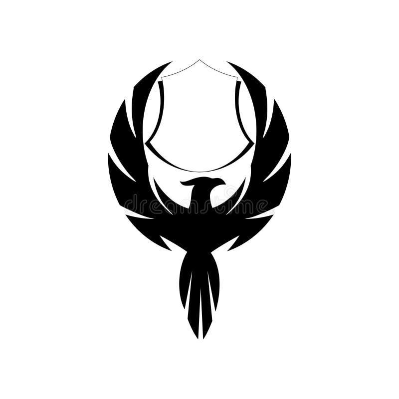Phoenix Bird Fire Logo Icon, Simple Symbol Isolated on White Background ...