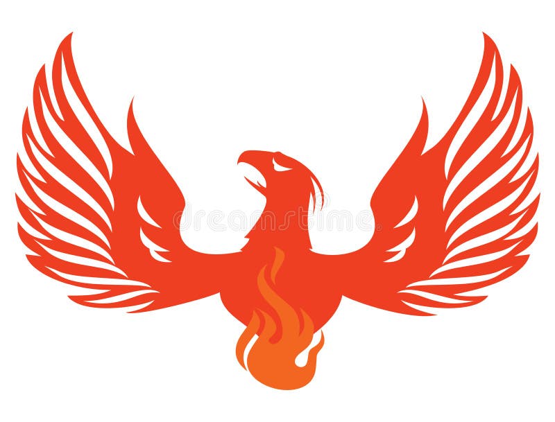 Phoenix Bird Vector Illustration Stock Vector - Illustration of emblem ...