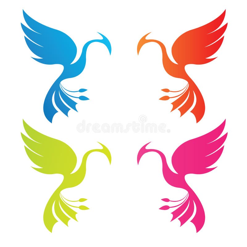 Phoenix Illustration stock vector. Illustration of tail - 19570421