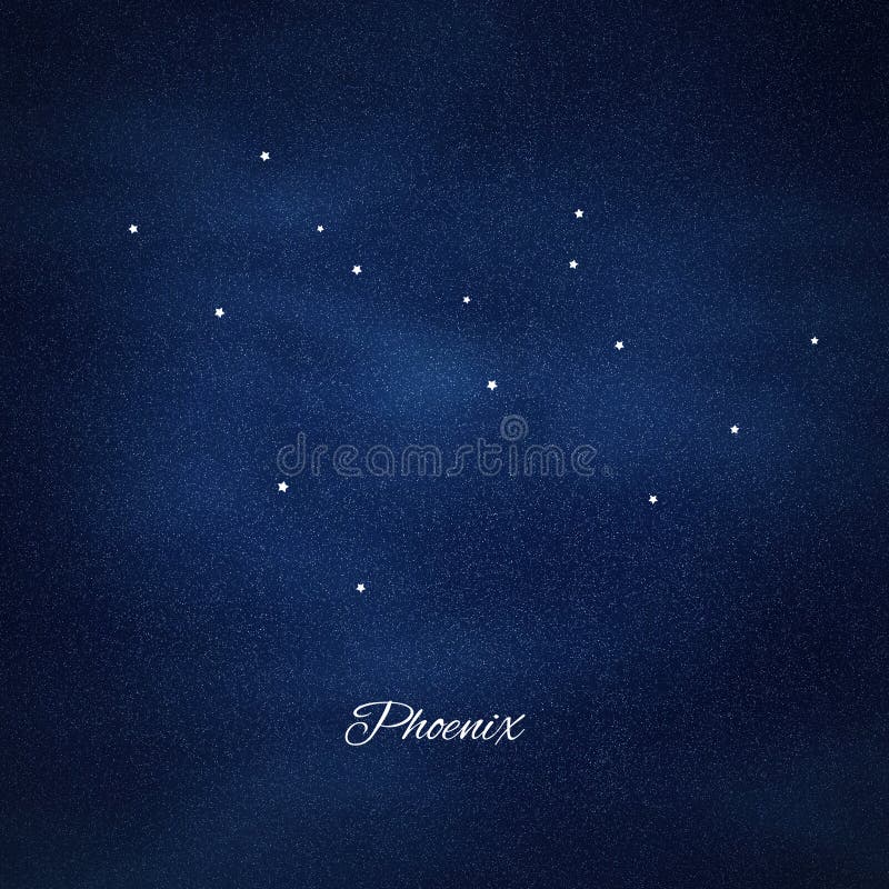 Phoenix Constellation, Cluster of Stars Stock Image - Image of tranquil ...