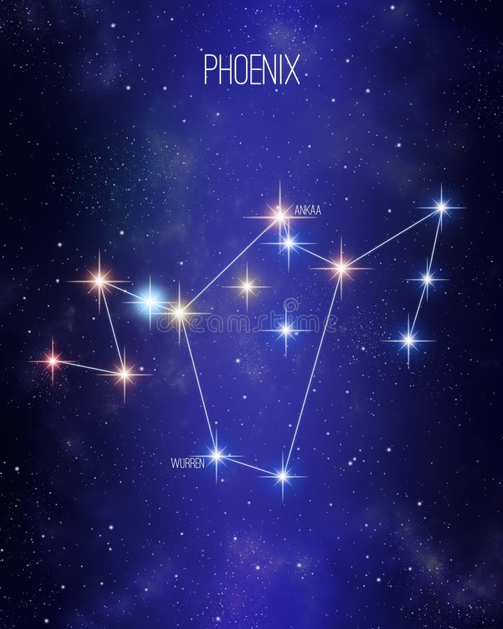 Phoenix Constellation Stock Illustrations – 154 Phoenix Constellation ...