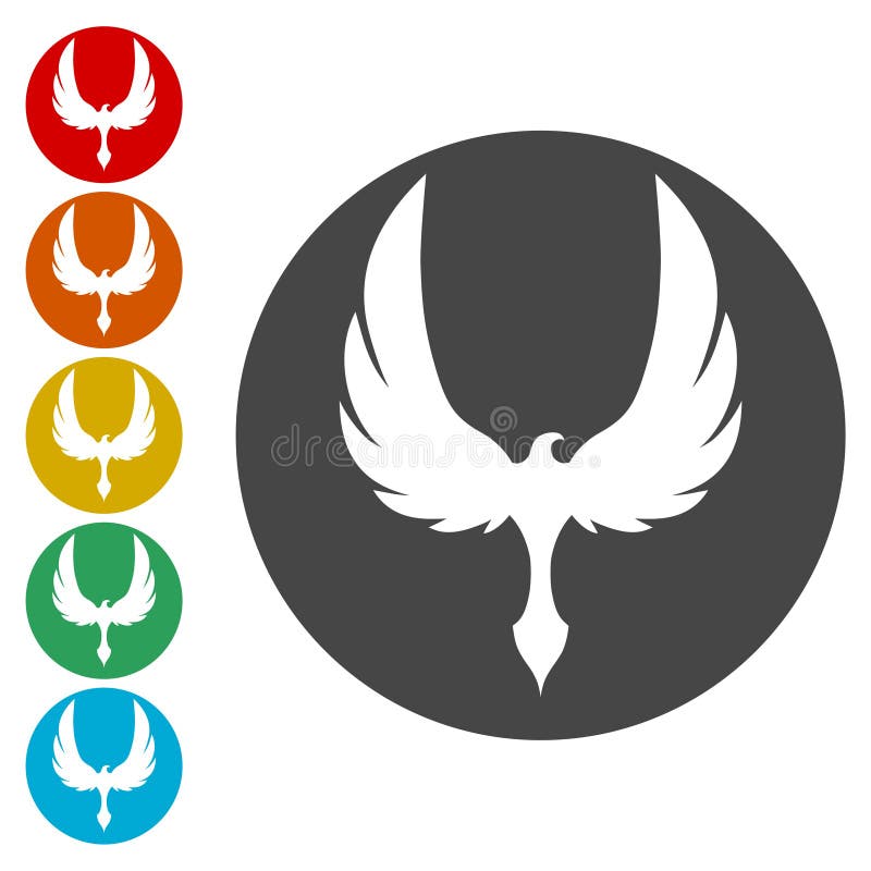 Phoenix Design Icons Set - Illustration Stock Vector - Illustration of ...