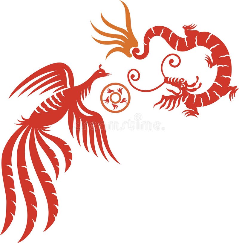 Chinese Dragon Phoenix Stock Illustrations – 870 Chinese Dragon Phoenix ...