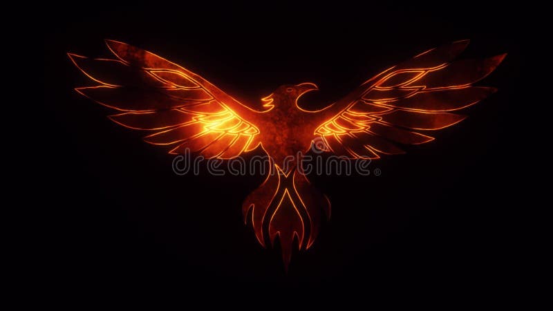 Phoenix Eagle Animated Logo - Loop Graphic Element Overlay V4 Stock ...