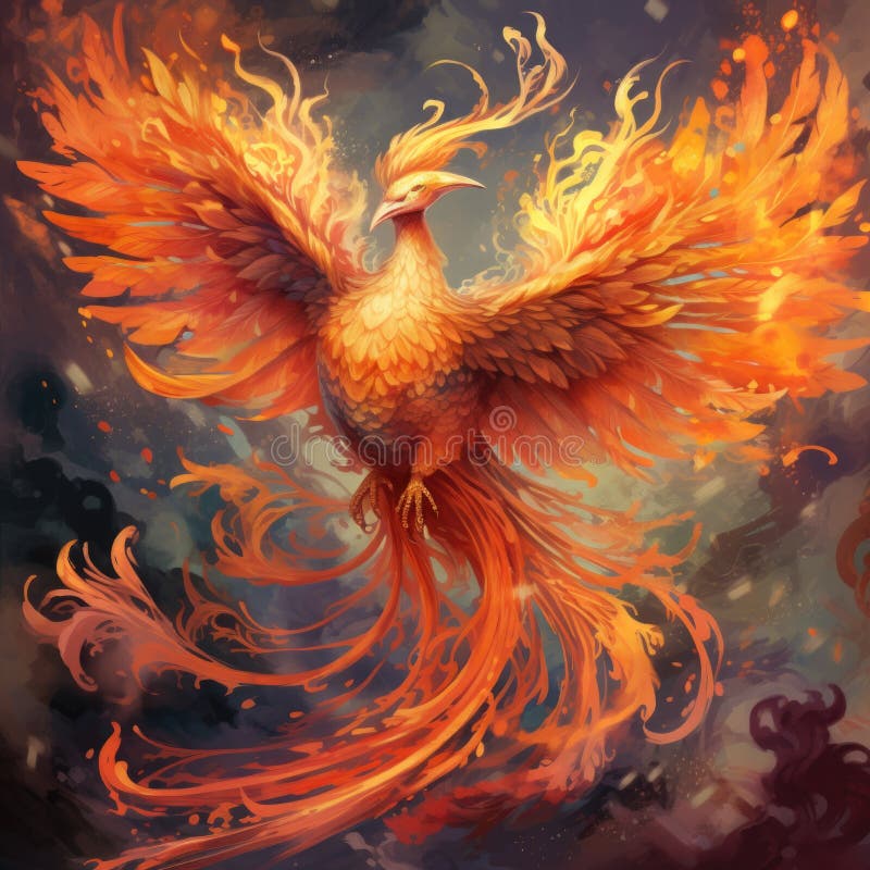 Phoenix Fantasy Bird, Phoenix Art Stock Illustration - Illustration of ...