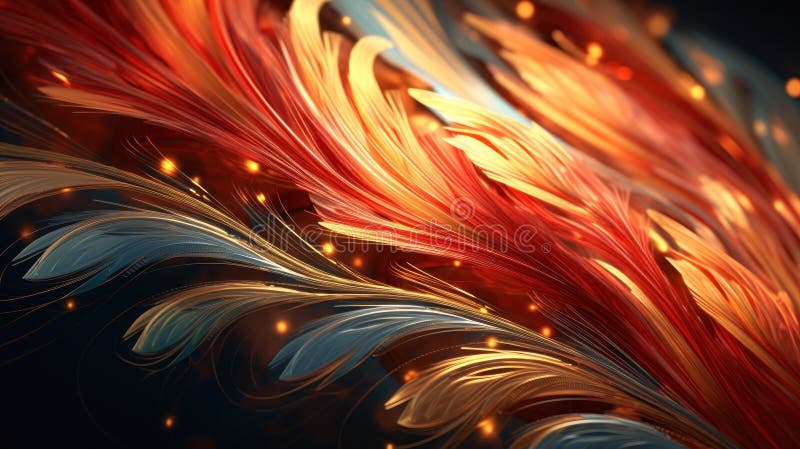 Phoenix Feather S Psychedelic Pattern Texture, Fantasy Mythological ...