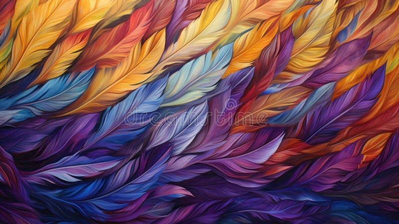Phoenix Feather S Psychedelic Pattern Texture, Fantasy Mythological ...