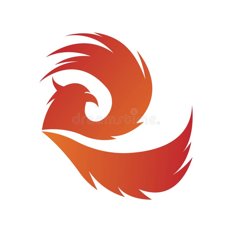 Phoenix Fire Bird Logo Vector Flat Design Stock Vector - Illustration ...