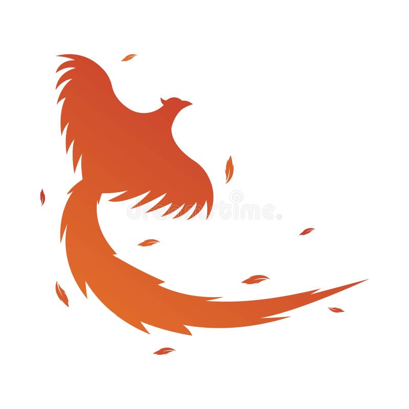 Phoenix Fire Bird Logo Vector Flat Design Stock Illustration ...