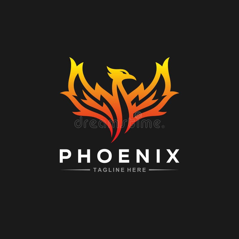 Phoenix Flames Logo Template Stock Vector - Illustration of designs ...