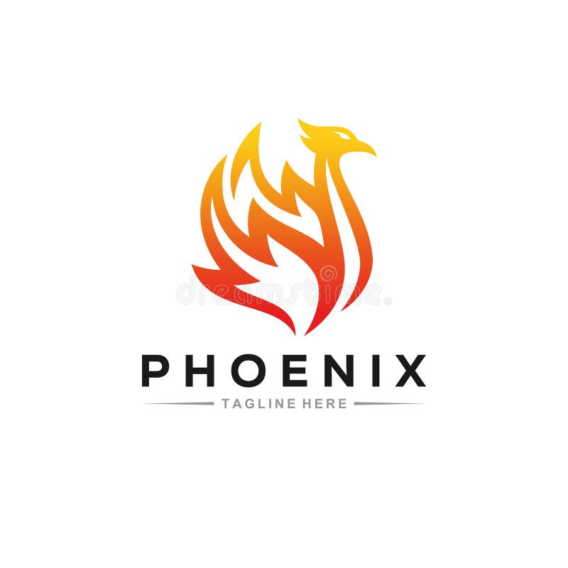 Phoenix Flames Logo Template Stock Vector - Illustration of designs ...