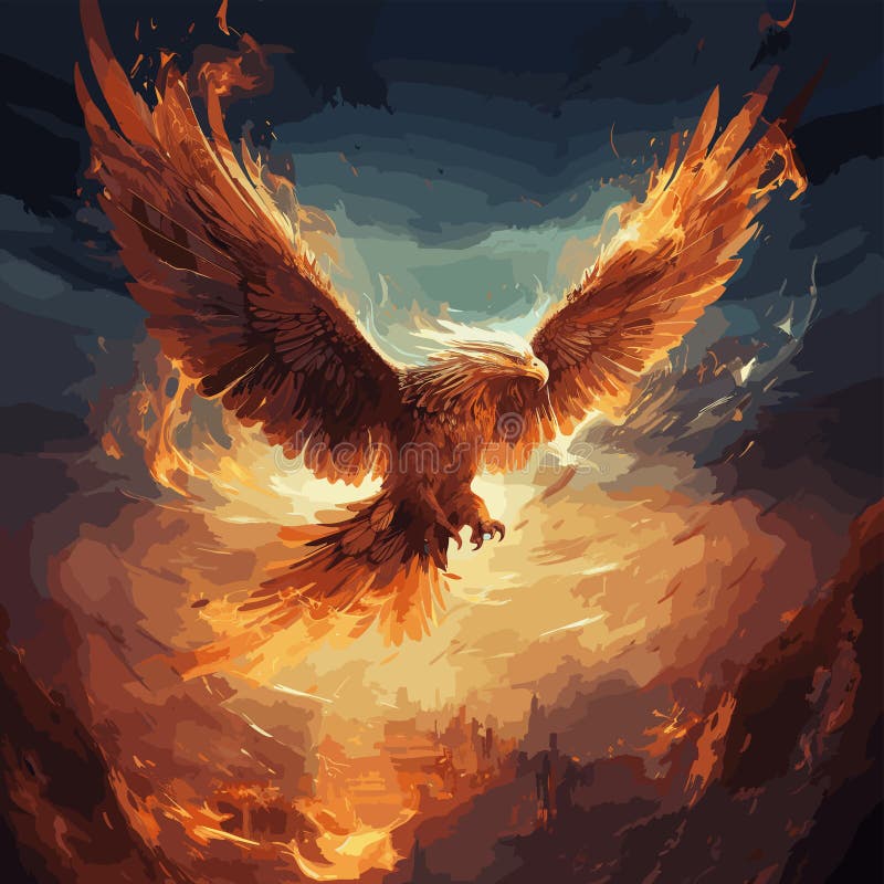 The Phoenix Flies, Blazing with the Fire of a Bird. Mythical Creatures ...