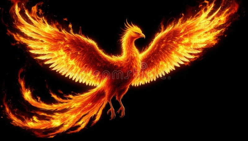 Phoenix in Flight stock illustration. Illustration of imagery - 370862584