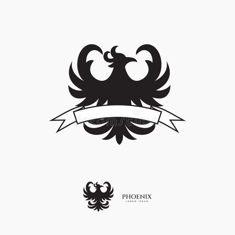 Phoenix Heraldic Logo stock vector. Illustration of decoration - 160310870