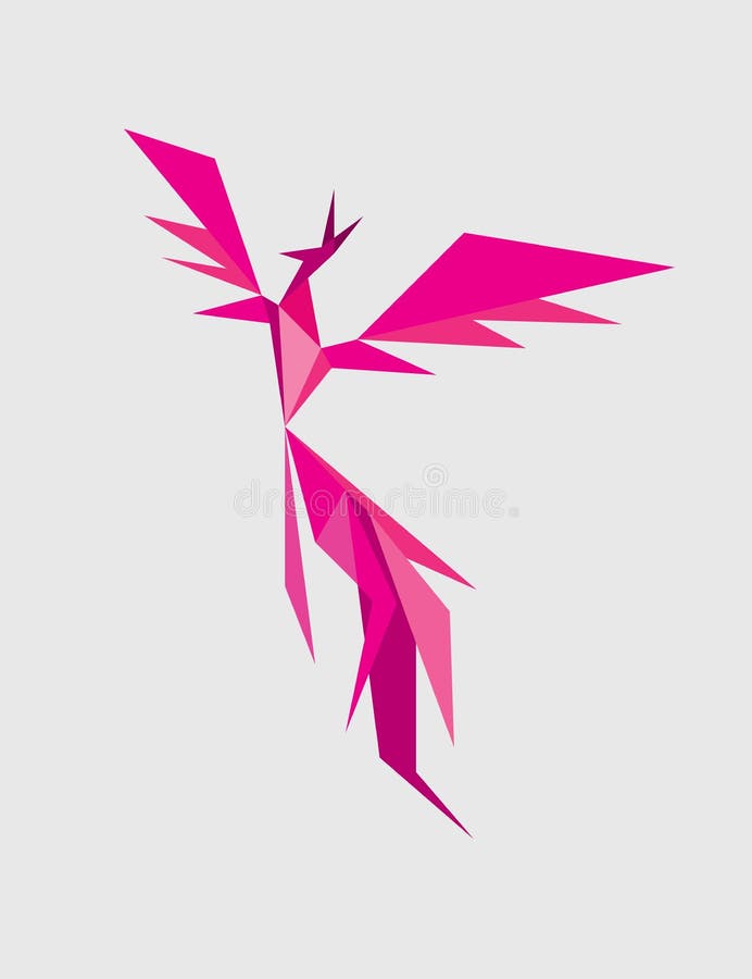 Phoenix geometric stock vector. Illustration of bird - 55008576