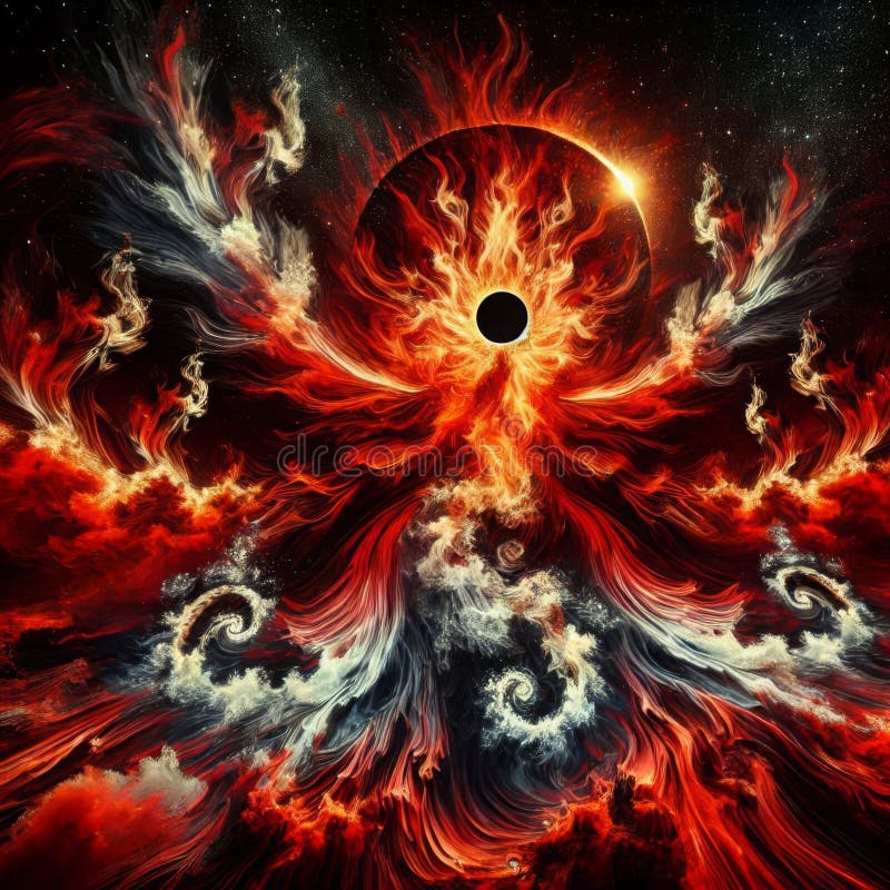 Phoenix Goddess of Fire stock illustration. Illustration of universe ...