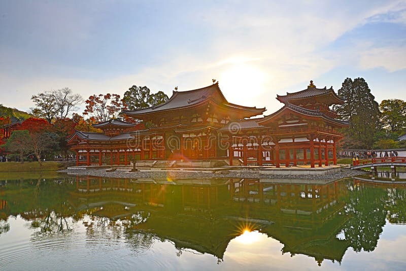The Phoenix Hall of Byodo-in Temple in Kyoto, Japan Stock Image - Image ...