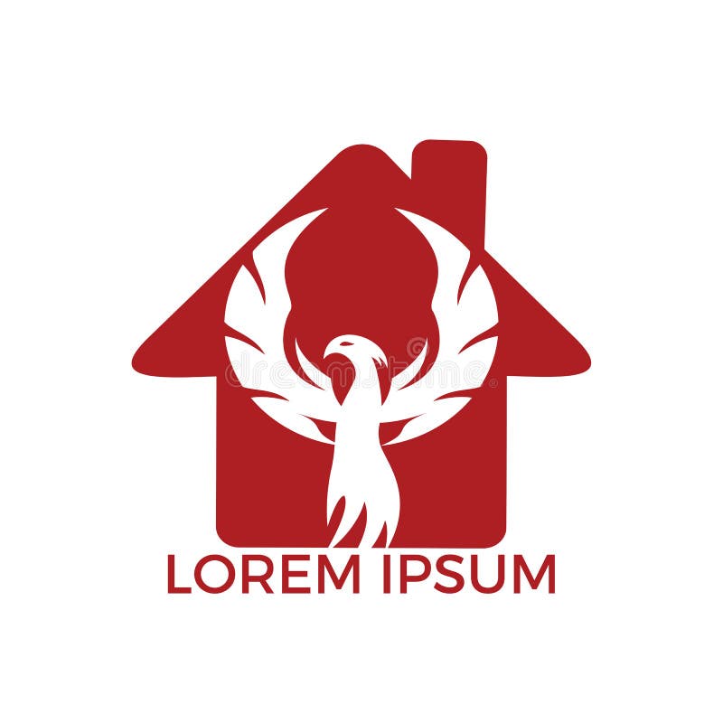 Phoenix Home Logo Design. stock vector. Illustration of lawyer - 124163227