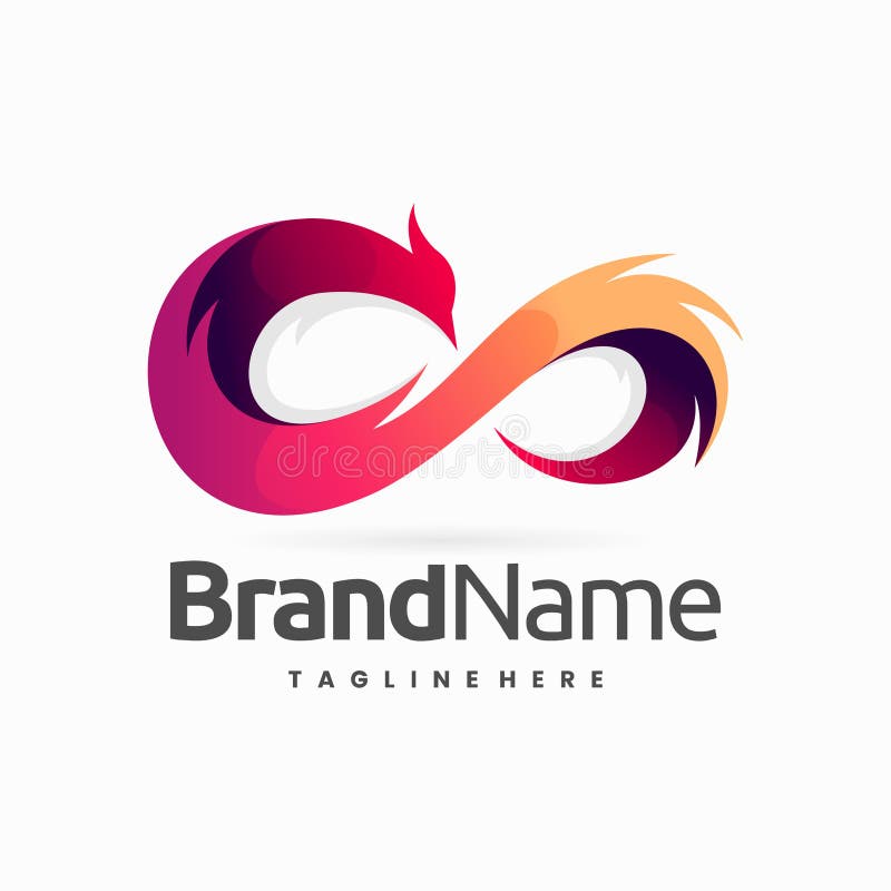 Phoenix Infinite Logo, Infinity Shapes and Phoenix Bird Combination ...