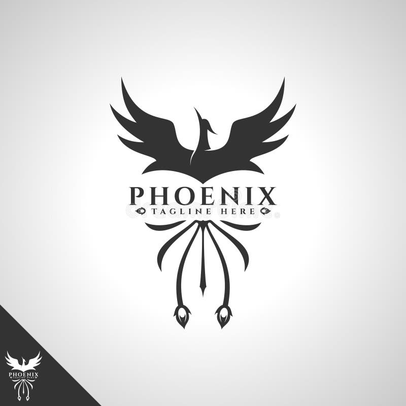 Phoenix Logo with Brave Bird Concept Stock Vector - Illustration of ...