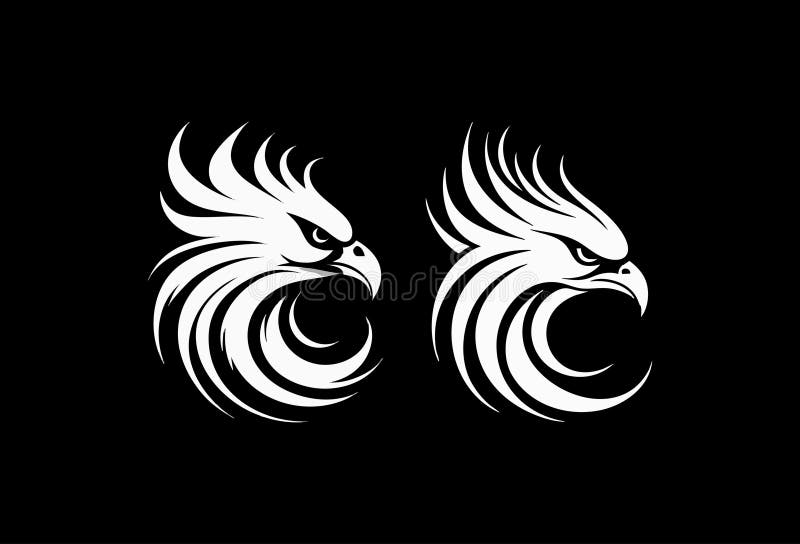 Phoenix Logo Black and White Stock Vector - Illustration of creative ...