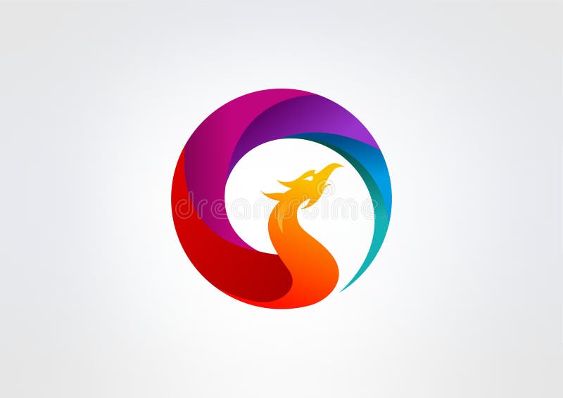 Phoenix logo design stock illustration. Illustration of color - 48248500