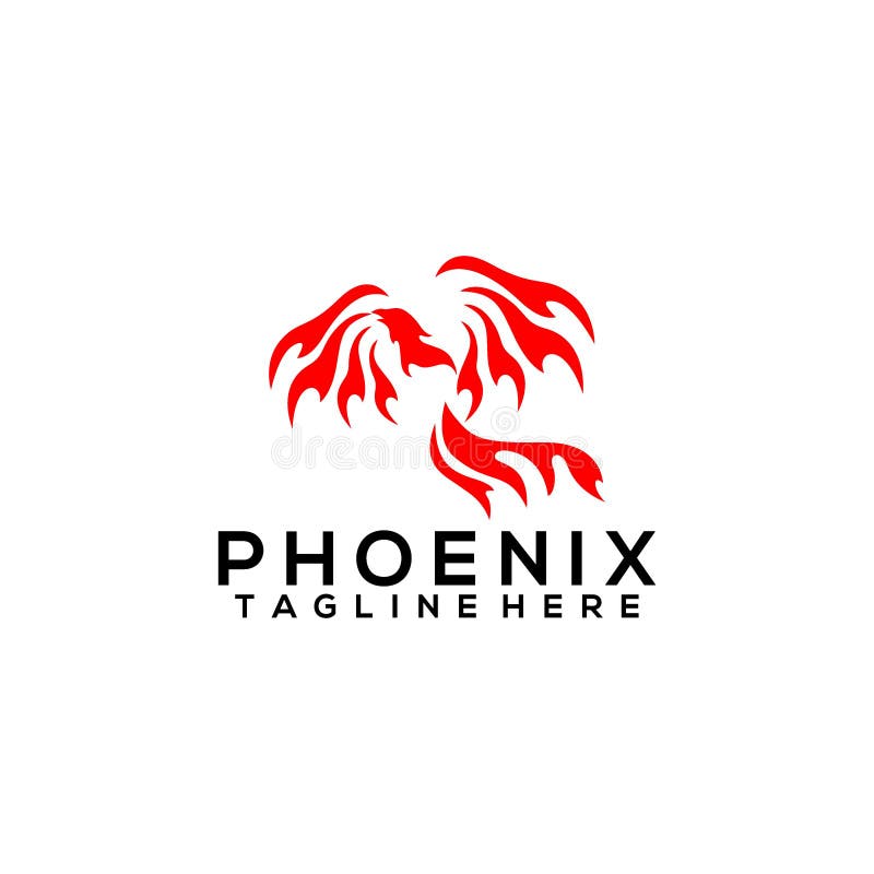 Phoenix Logo Design Concept Vector Idea Stock Vector - Illustration of ...