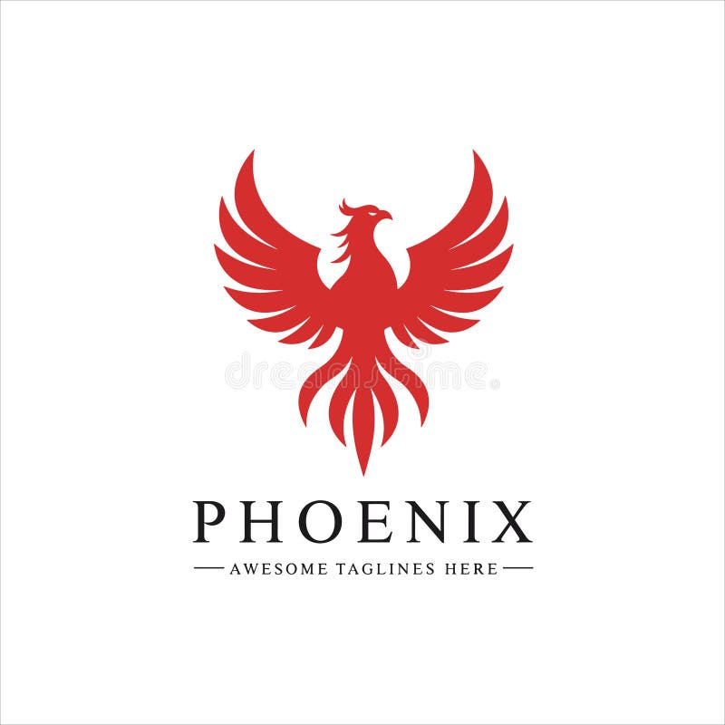 Phoenix Logo Design Template. Vector Illustration Stock Illustration ...