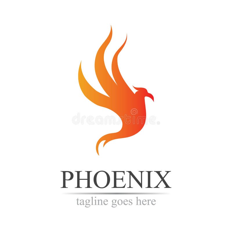 Phoenix Logo Design Vector Illustration Stock Vector - Illustration of ...