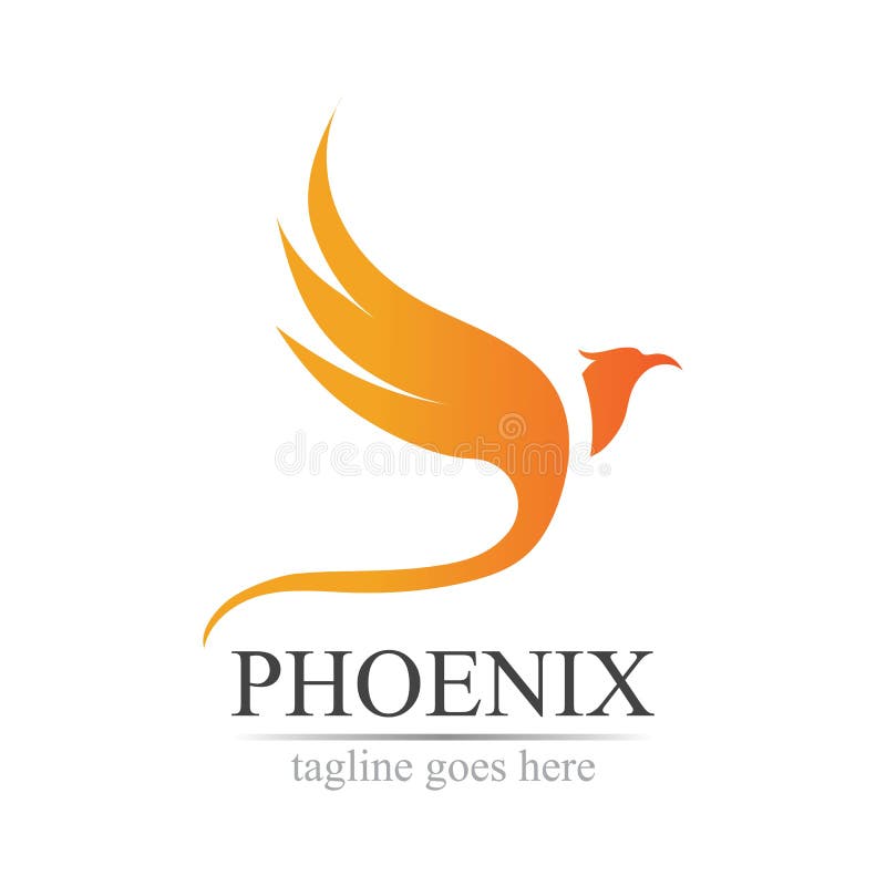 Phoenix Logo Design Vector Illustration Stock Vector - Illustration of ...