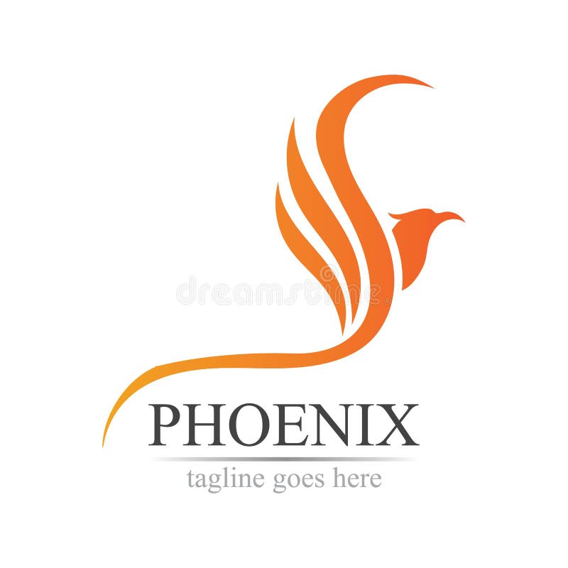 Phoenix Logo Design Vector Illustration Stock Vector - Illustration of ...