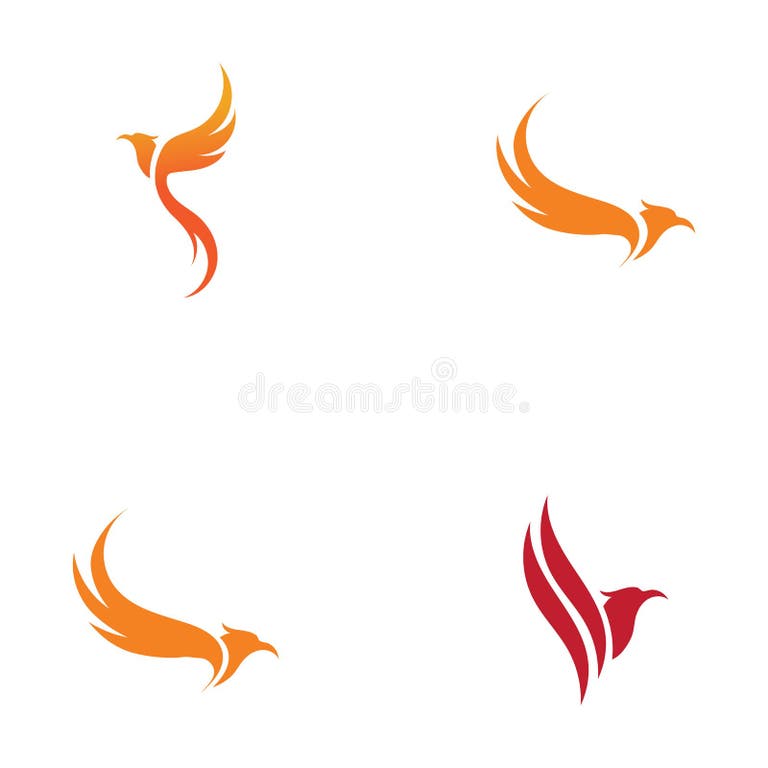 Phoenix Logo Design Vector Illustration Stock Vector - Illustration of ...