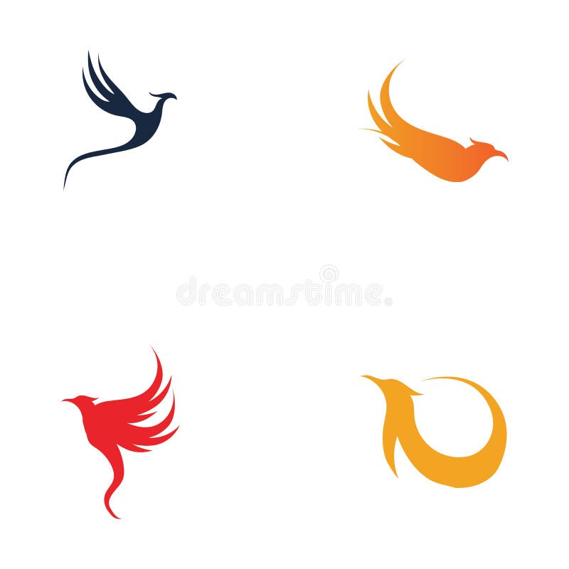 Phoenix Logo Design Vector Illustration Stock Vector - Illustration of ...