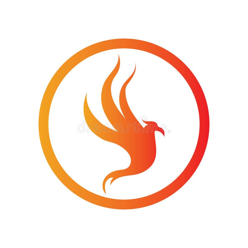 Phoenix Logo Design Vector Illustration Stock Vector - Illustration of ...