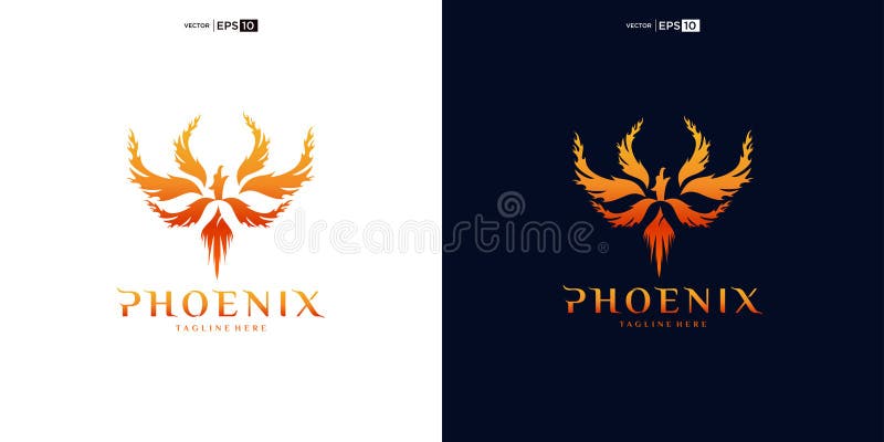 Phoenix Logo Flying Bird Abstract Design Inspiration. Stock Vector ...