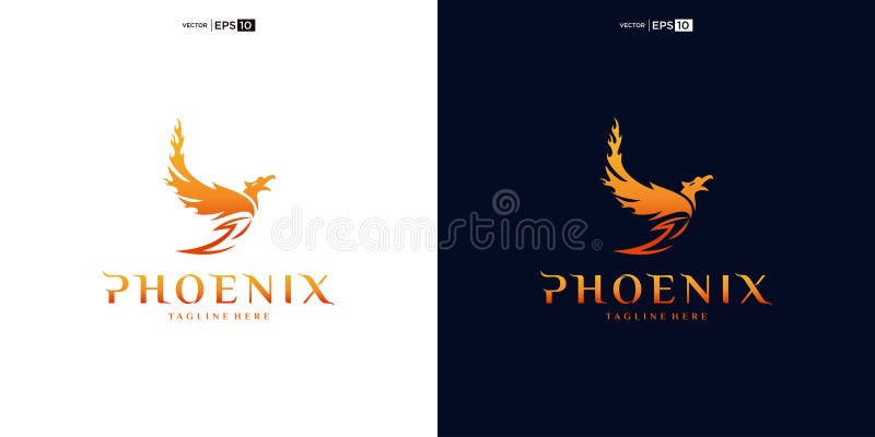 Phoenix Logo Flying Bird Abstract Design Inspiration. Stock Vector ...