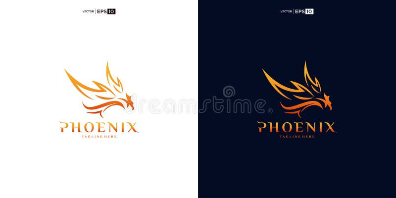 Phoenix Logo Flying Bird Abstract Design Inspiration. Stock Vector ...